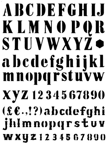 Really Great Stencils, Alphabet 5 Stencil, 6x8', Font, Letters, Numbers ...