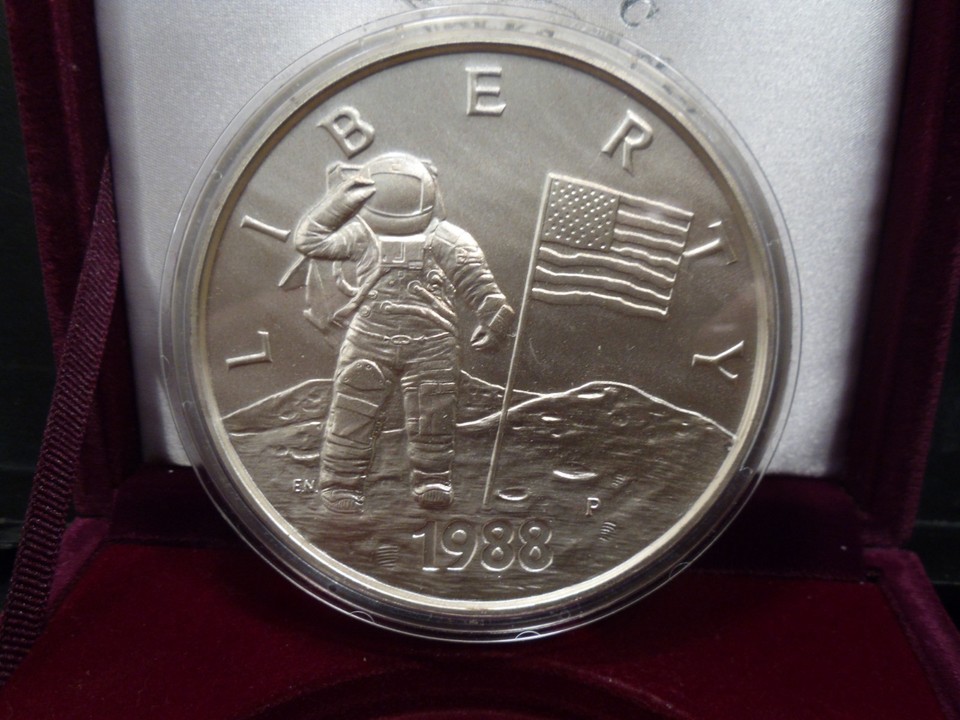 1988 1 troy pound (12oz) America in Space Commemorative (Uncertified in ...