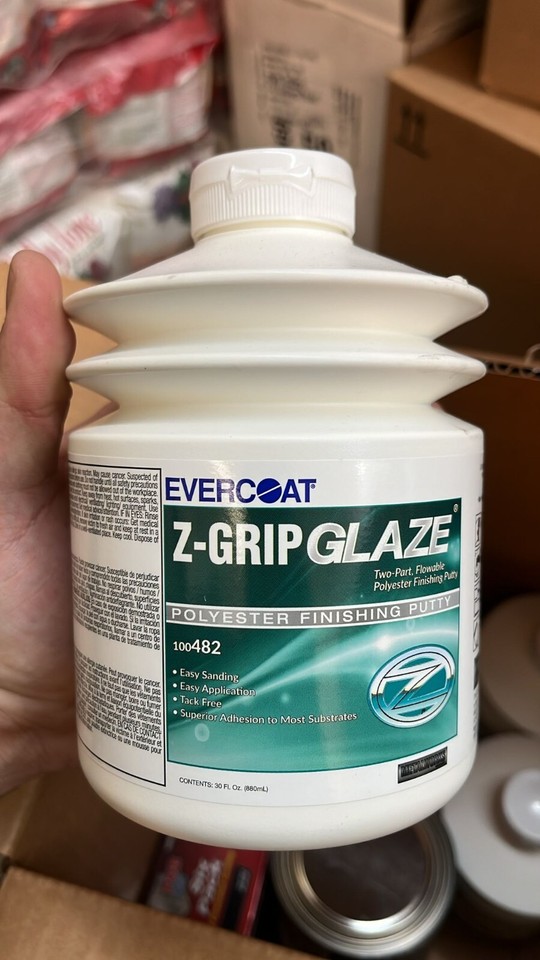 EVERCOAT Z-Grip Glaze 100482 Polyester Finishing Putty 30 oz Liquid FIB ...
