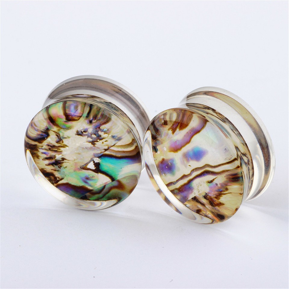 Acrylic Colorful Ear Plugs Tunnel Gauges Ear Expander Piercing Jewelry ...