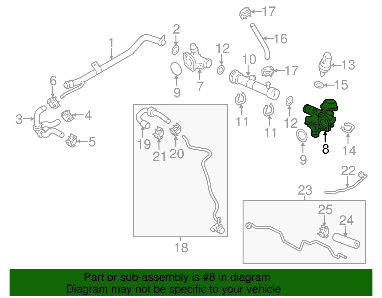 AUDI A8 Engine Coolant Pipe Adapter Genuine 079121127F | eBay