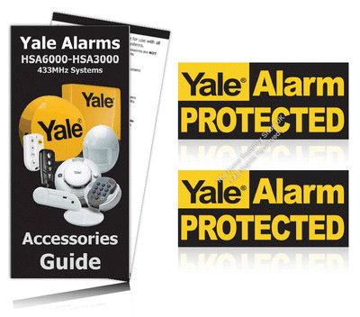 Yale Alarm Window Warning Stickers PACK OF 2 OFFICIAL ALARM STICKERS ...