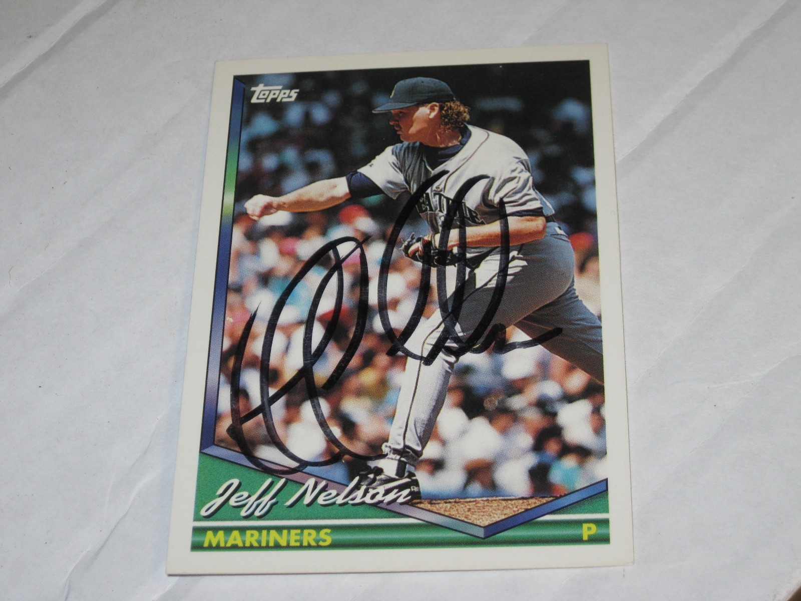Jeff Nelson Autographed Topps Baseball Card | eBay