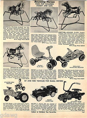 1967 ADVERT Buddy L Sit N Ride Toy Dump Truck Farm Tractor Dragster | eBay