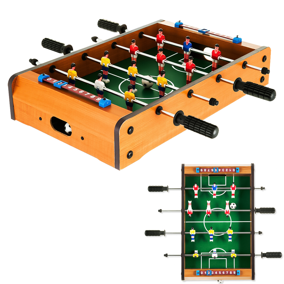 Wooden Mini Foosball Table Top Football Soccer Game Set Kids Family ...