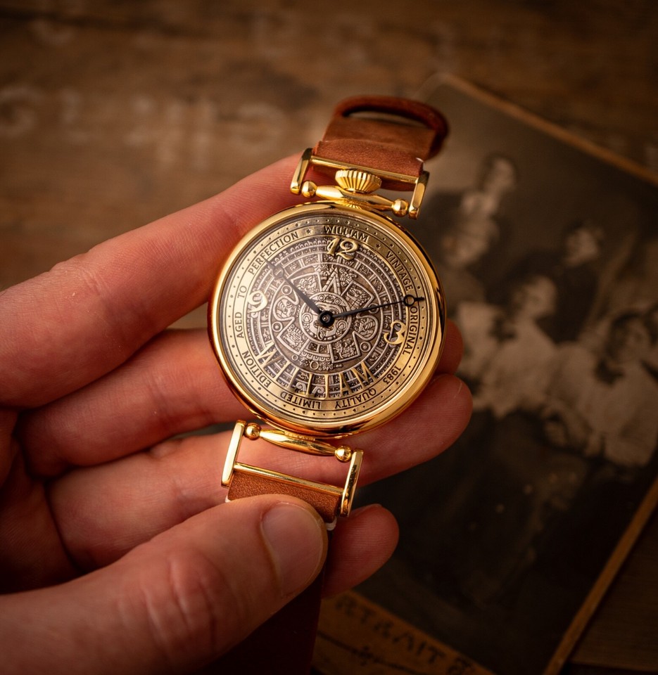 Personalized watch, Aztec calendar MARRIAGE WATCH 1980s. Vintage watch ...