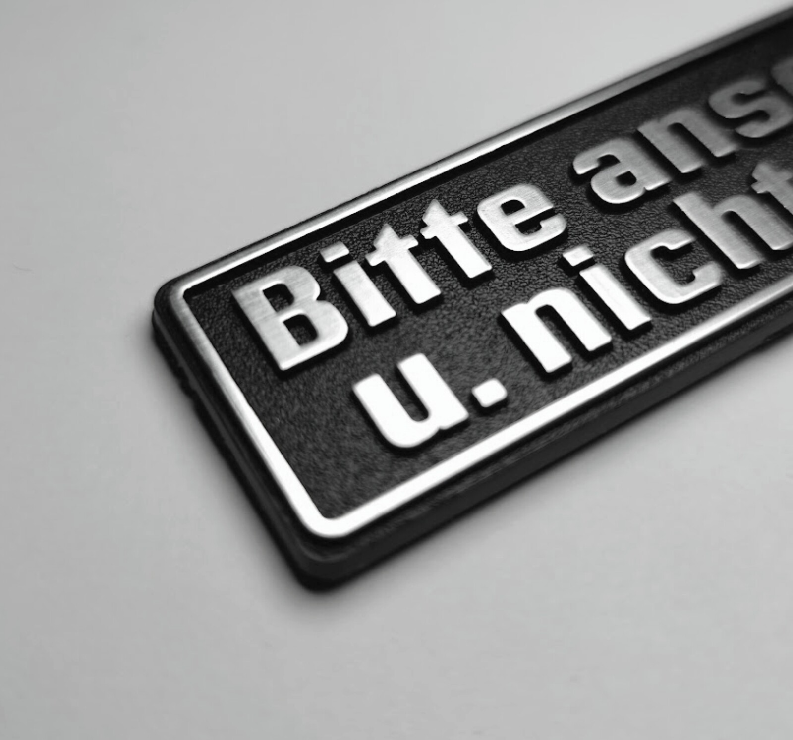 Auto 3D Relief Schild BITTE ANSCHNALLEN U. NICHT RAUCHEN selbstklebend ...