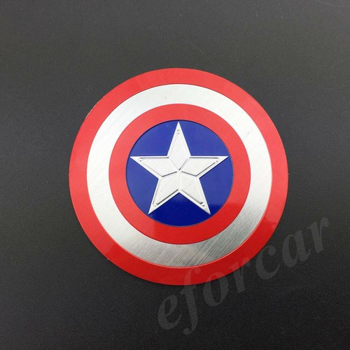 Aluminum Captain America Shield Car Auto Badge Motorcycle Decal Sticker ...
