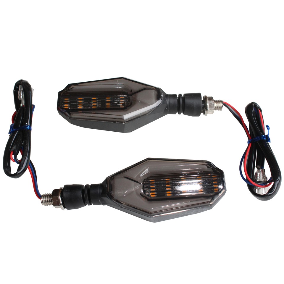 12V LED Turn Signals Blinkers 50cc-250cc UTV ATV Go Kart Racing ...