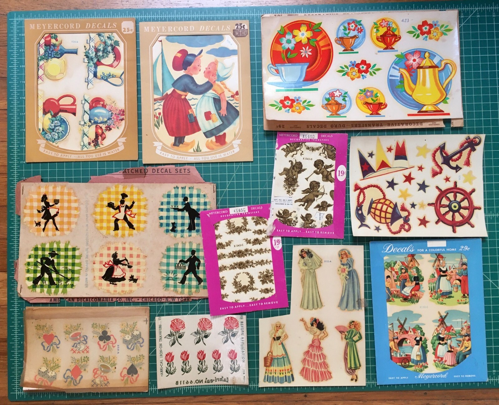 Vintage Decal Lot Duro Meyercord Decalcomania Decals Kitchen Themes ...