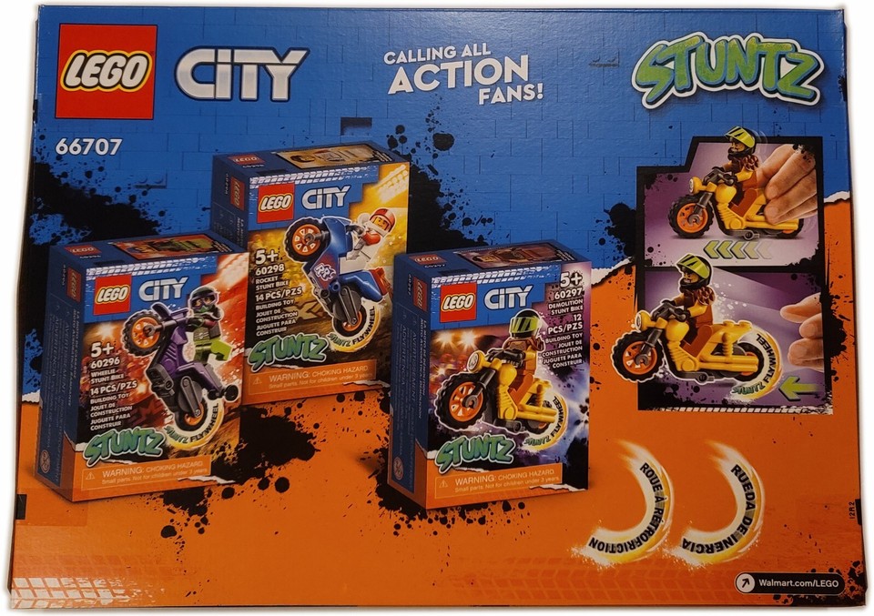 LEGO 66707 City Stuntz Gift Set 60296 60297 60298 travel case Wallop ...