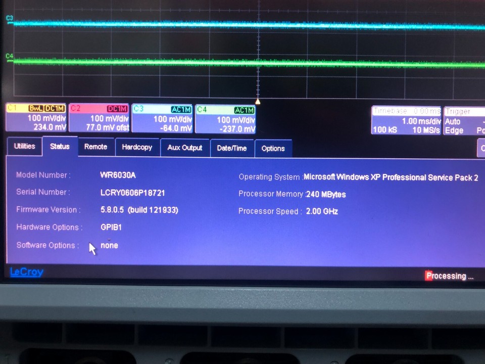 LeCroy WaveRunner 6030A 350MHz, 4-Ch, 2.5/5GS/s, 2/4 Mpts Digital ...