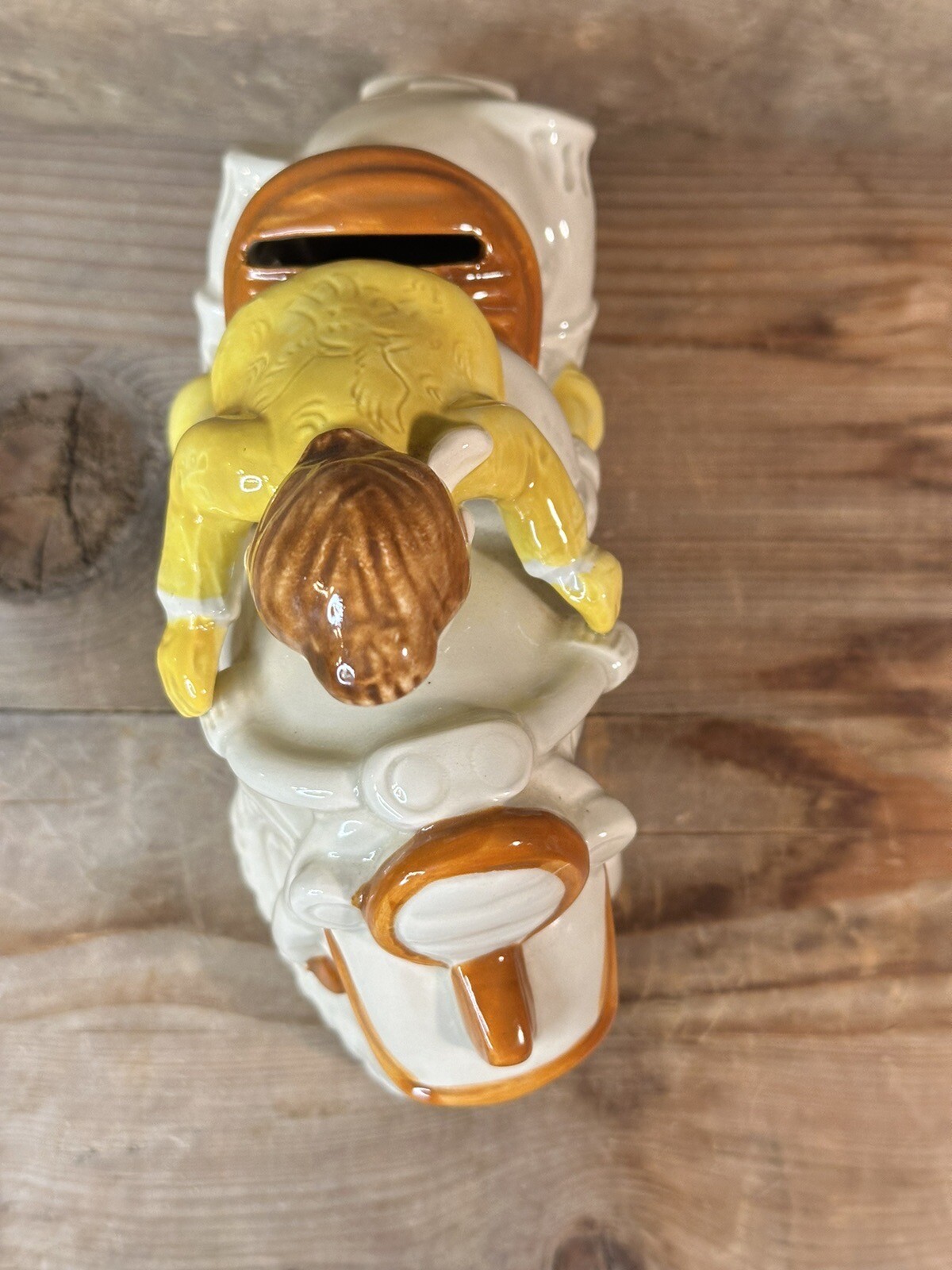 Vtg Counterpoint Motorcycle & Rider Ceramic Coin Bank w/ Stopper Made ...