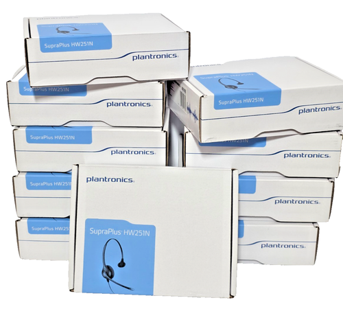 PLANTRONICS HW251N SupraPlus WIDEBAND Headset | BLACK 64338-31 Brand ...
