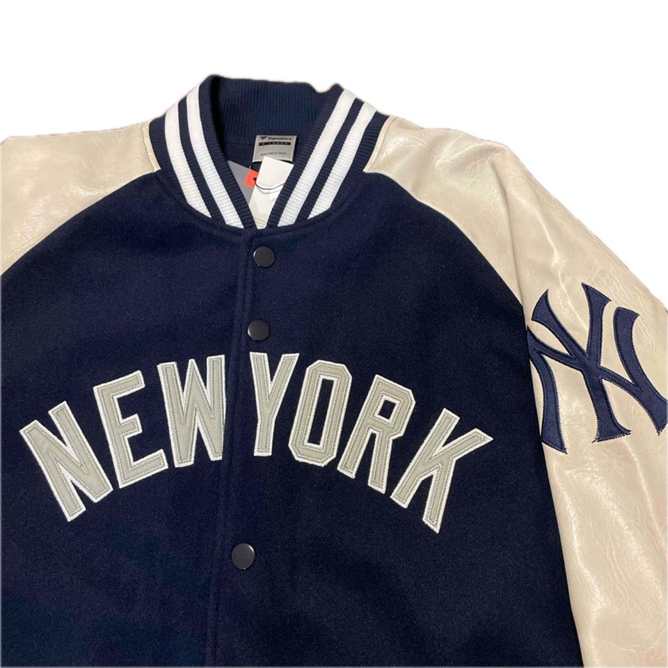Fanatics N.Y Yankees Logo Pu Melton Varsity Jacket Xl No.tr617 | eBay