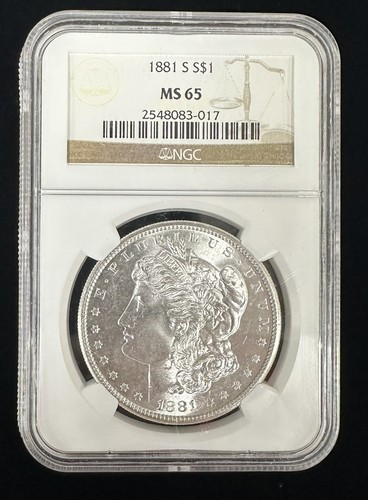 1881 S United States NGC MS65 Silver Morgan Dollar Classic Brown Lab ...