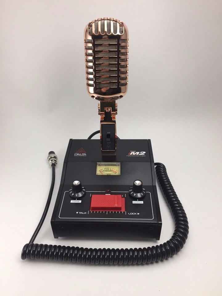 GOLD DELTA M2 Fits UNIDEN 880/980 SSB 6 PIN AMPLIFIED BASE MICROPHONE ...