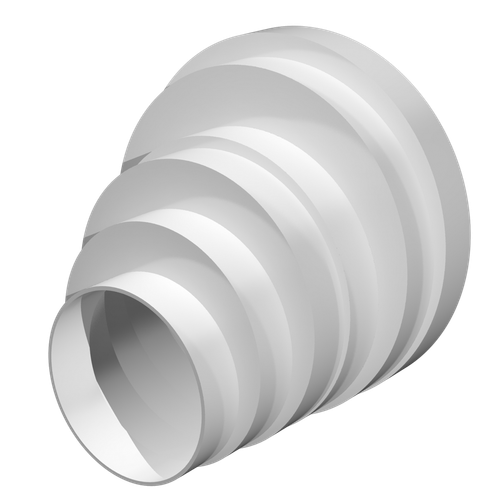 Offset Duct Multi Reducer 80mm 100mm 120mm 125mm 150mm 160mm Multistage ...