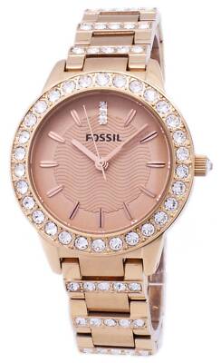 Womens Wristwatch FOSSIL JESSE ES3020 Stainless Steel Gold Rose ...