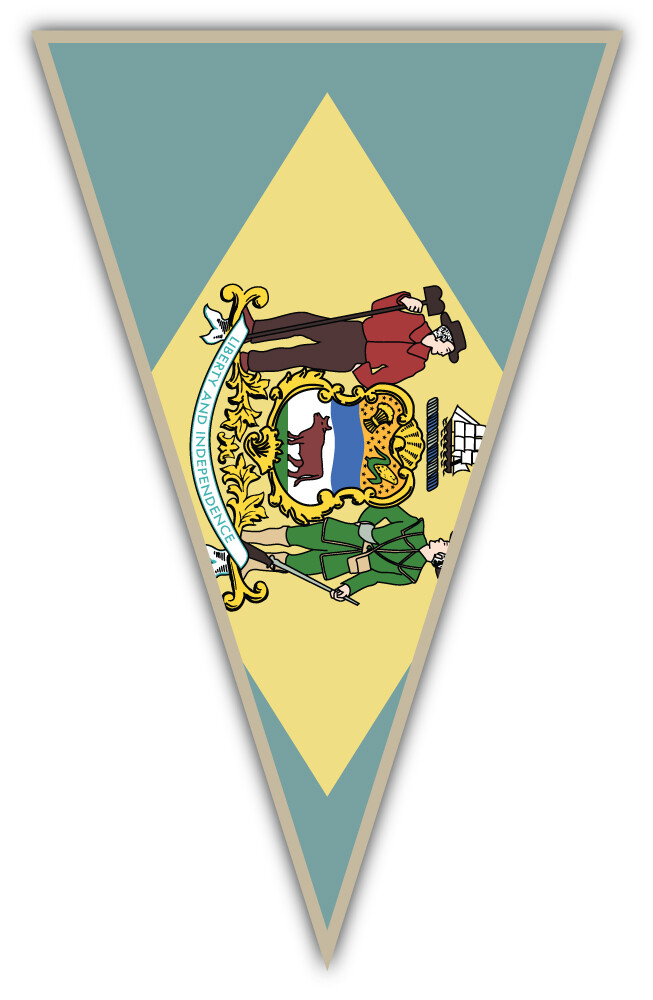 Delaware USA State Flag Car Bumper Sticker Decal ''SIZES'' | eBay