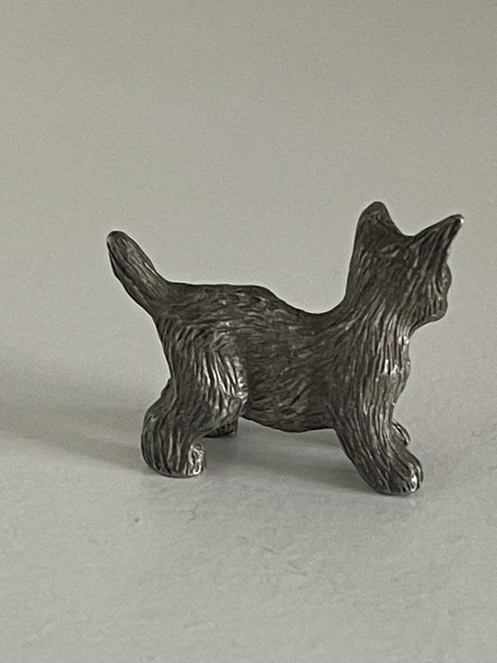 PEWTER CAT Miniature Figurine-1” Long | eBay