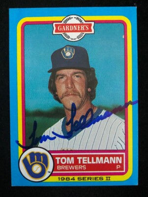 TOM TELLMANN 1984 TOPPS AUTOGRAPHED SIGNED AUTO BASEBALL CARD 20 ...