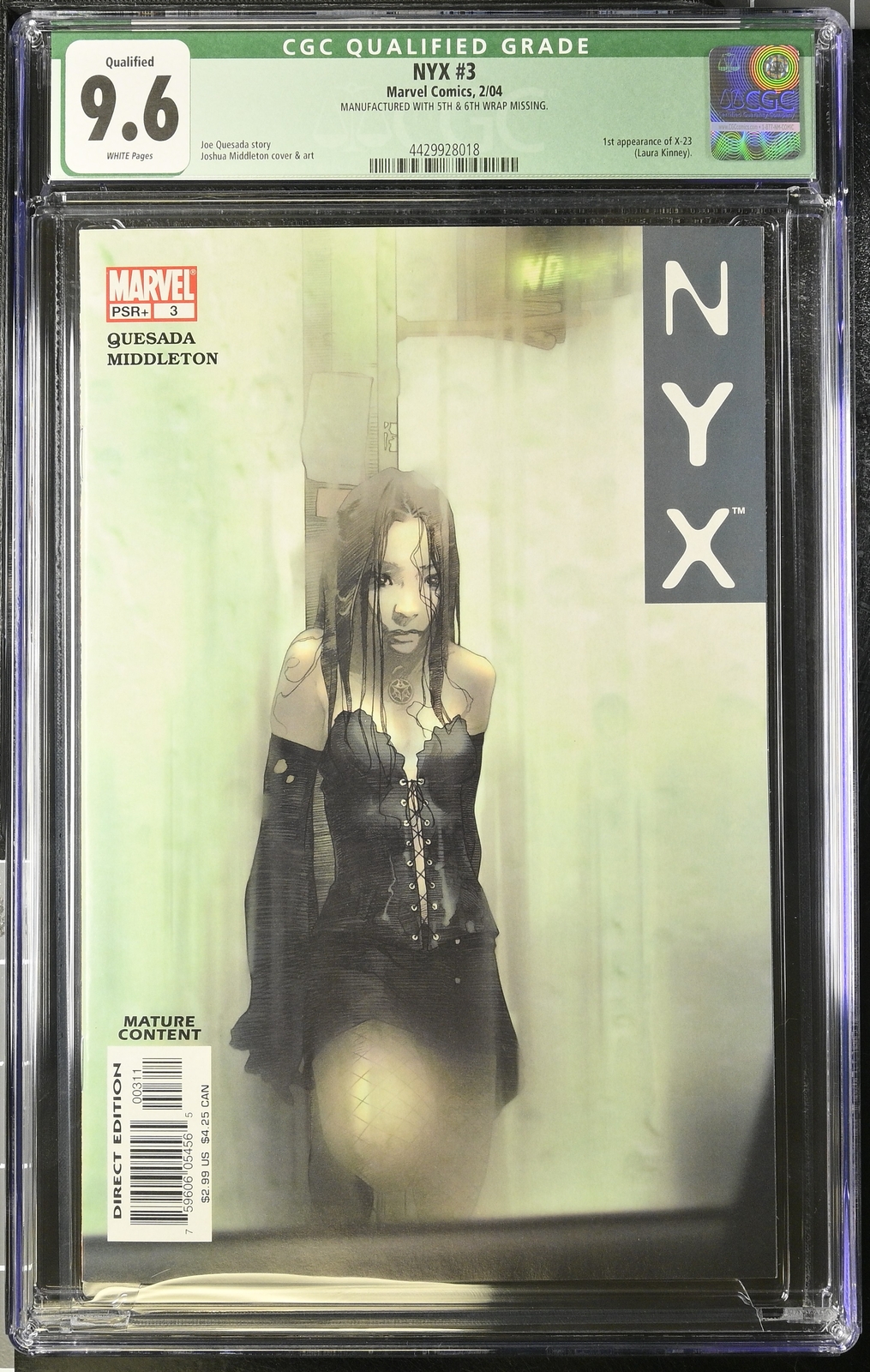 NYX #3 - Marvel Comics 2004 CGC 9.6 1st appearance of X-23 ERROR | eBay