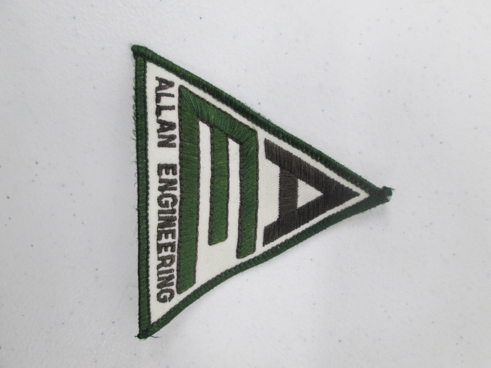 Vintage Allan Engineering Embroidered Cloth Patch Triangle AE Black ...