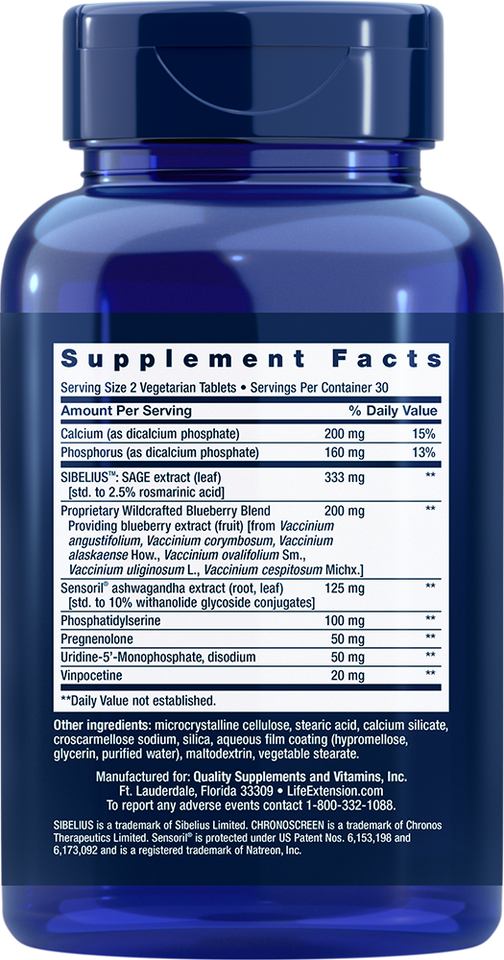 Cognitex® Elite Preg Life Extension 2X60 caps - Brain Health ...