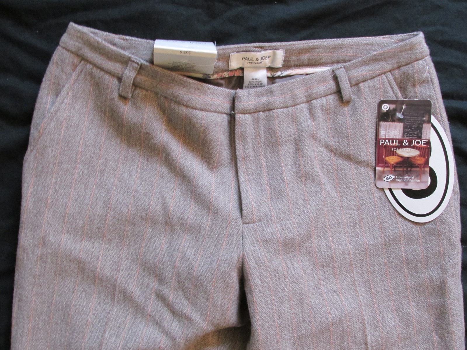 New Women’s Paul & Joe Target Brown Wool Capris Pinstripe Cropped Pants ...