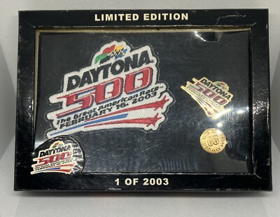 Daytona 500 February 16, 2003 Limited Edition Patch & Pin Set, NASCAR ...