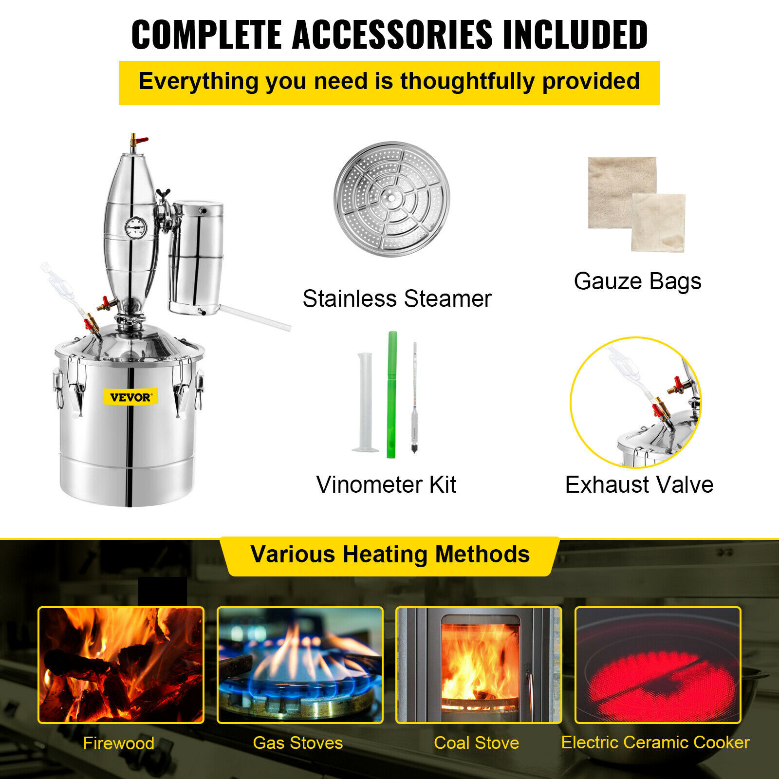Automatic Alcohol Distiller Machine Brewing Equipment DIY Home ...