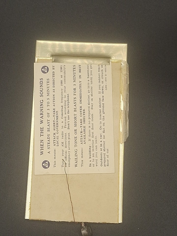 Civil Defense Preparedness Card - Emergency Action & CONELRAD ...