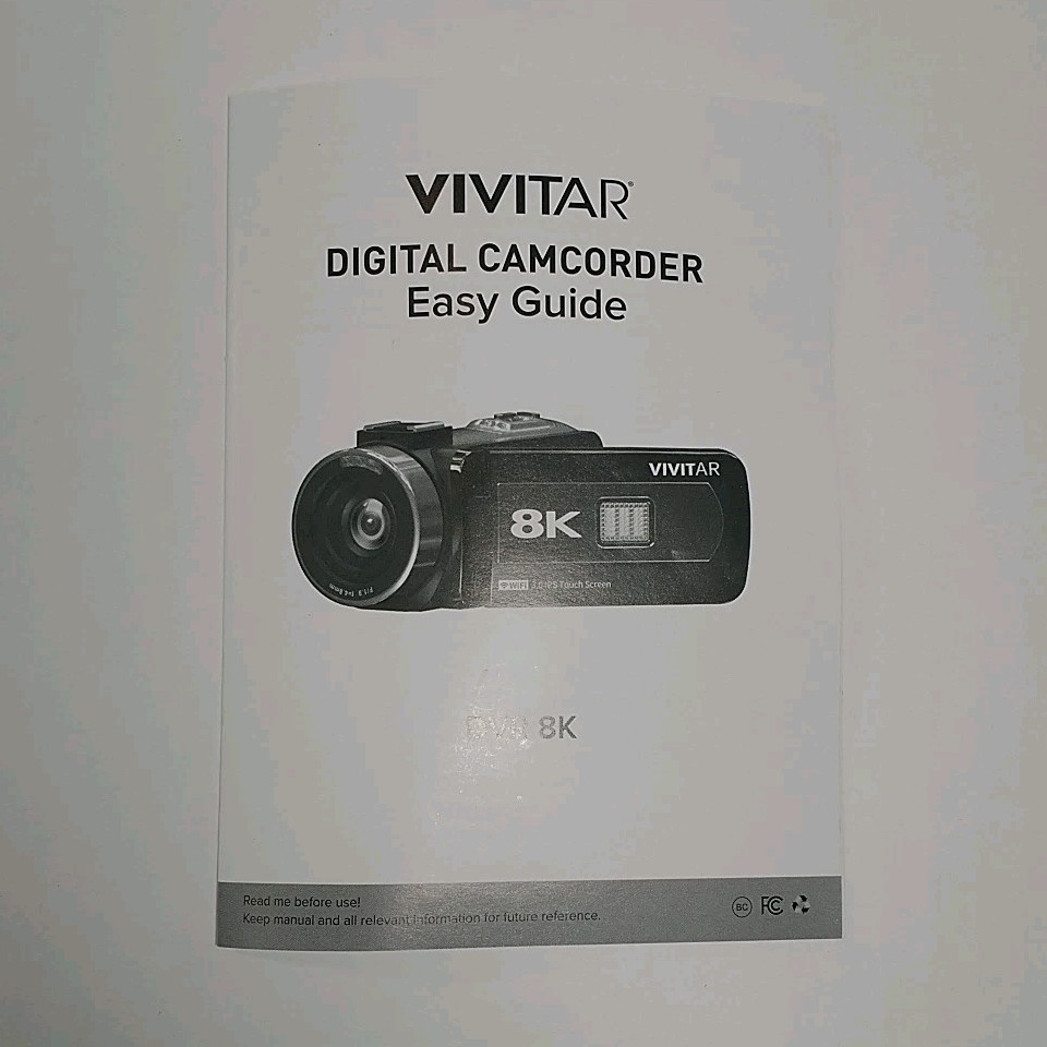 Vivitar Pro 8K Digital Video Camcorder SD Card Battery Case Cords ...