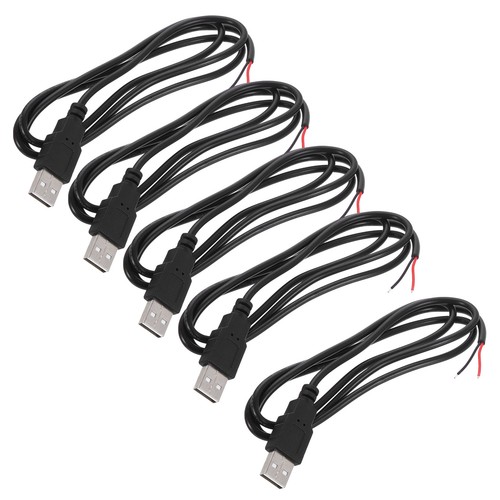 Micro USB Male to 2Pin Bare Wire 24AWG 39", 5Pcs Open End Pigtail Power ...