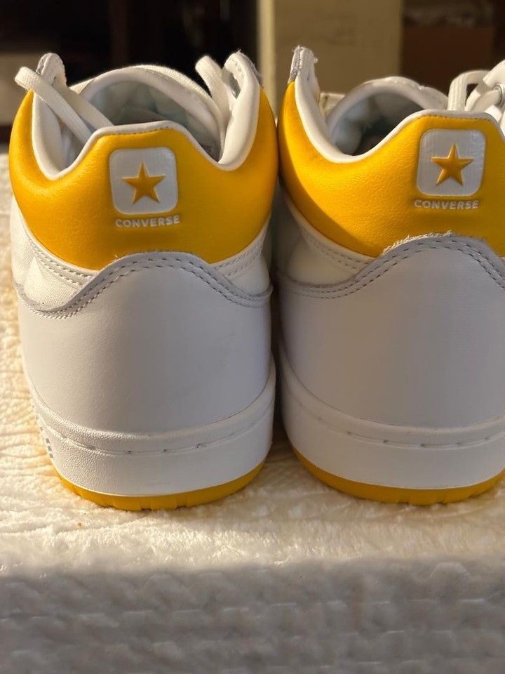 Converse Fastbreak Pro Mid Shoes. White/Light Yellow/White (A08687C ...
