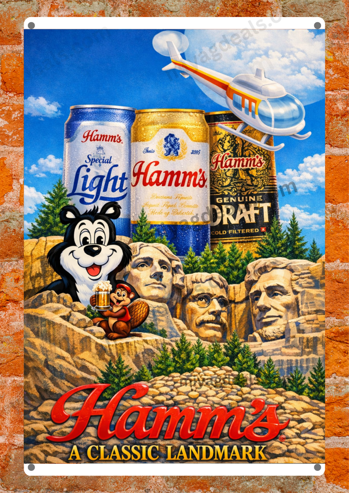 Hamm's Beer Land Of Blue Water Metal Sign Poster– Wall Decor hamms beer ...