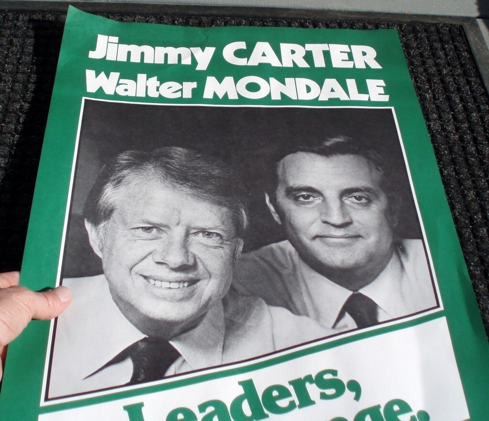 NEVER USED ??? LARGE VINTAGE JIMMY CARTER POLITICAL PRESIDENTIAL ...