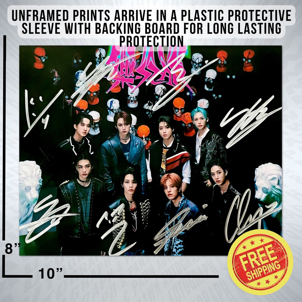 Stray Kids Autograph Reprint Signed 8x10 Photo Signature Poster BUY NOW ...