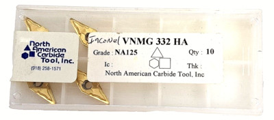 NORTH AMERICAN CARBIDE CUTTING TOOL INSERTS VNMG 332 HA NA125 LOT OF 4 ...