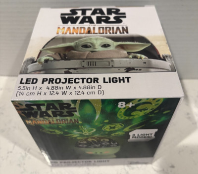 NEW Star Wars Mandalorian Grogu Baby Yoda LED Projector Light Lamp 5.5 ...
