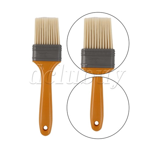 Flat Paint Brush with Plastic Handle for Professional Painter 2" Yellow ...