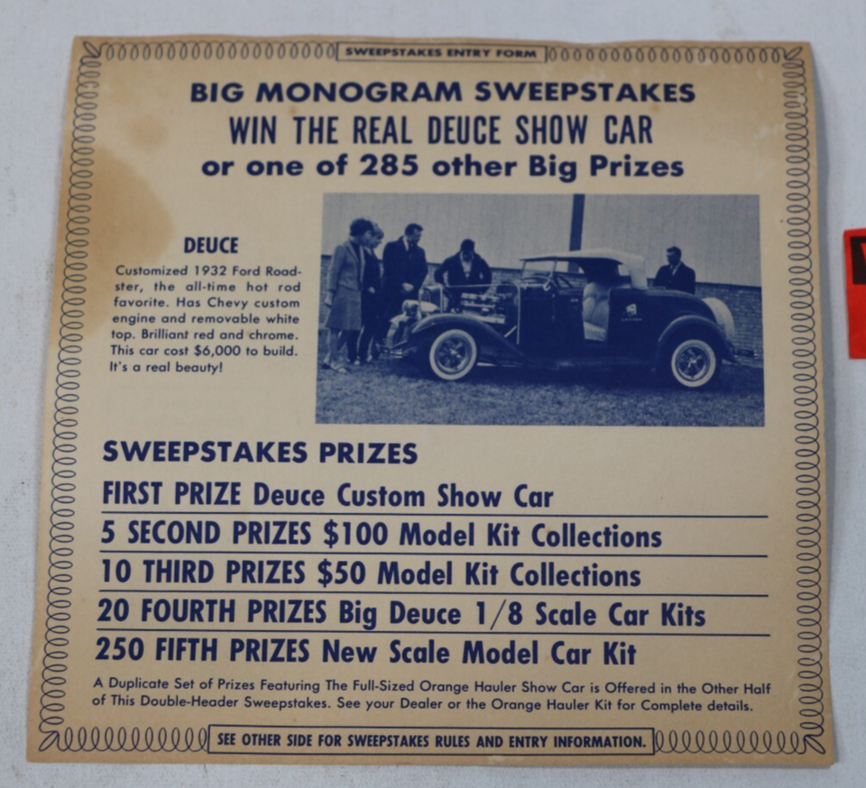 1966 Vintage MONOGRAM Model LITTLE DEUCE 1/24 Darryl Starbird Version # ...