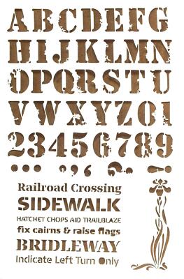 Shredded Alphabet Letters and Numbers Stencil Template Reusable for DIY ...