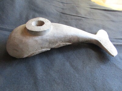 HUGE NATIVE AMERICAN CEREMONIAL STONE PIPE, 15-LB WHALE EFFIGY, DAY ...