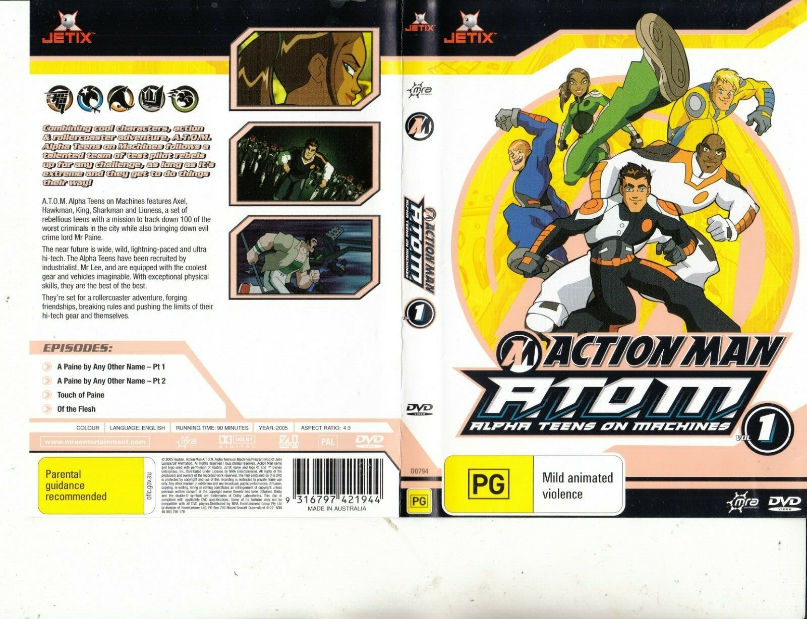 Action Man ATOM-Alpha Teens on Machines 1-[4 Episodes]-Animated AMA-DVD ...