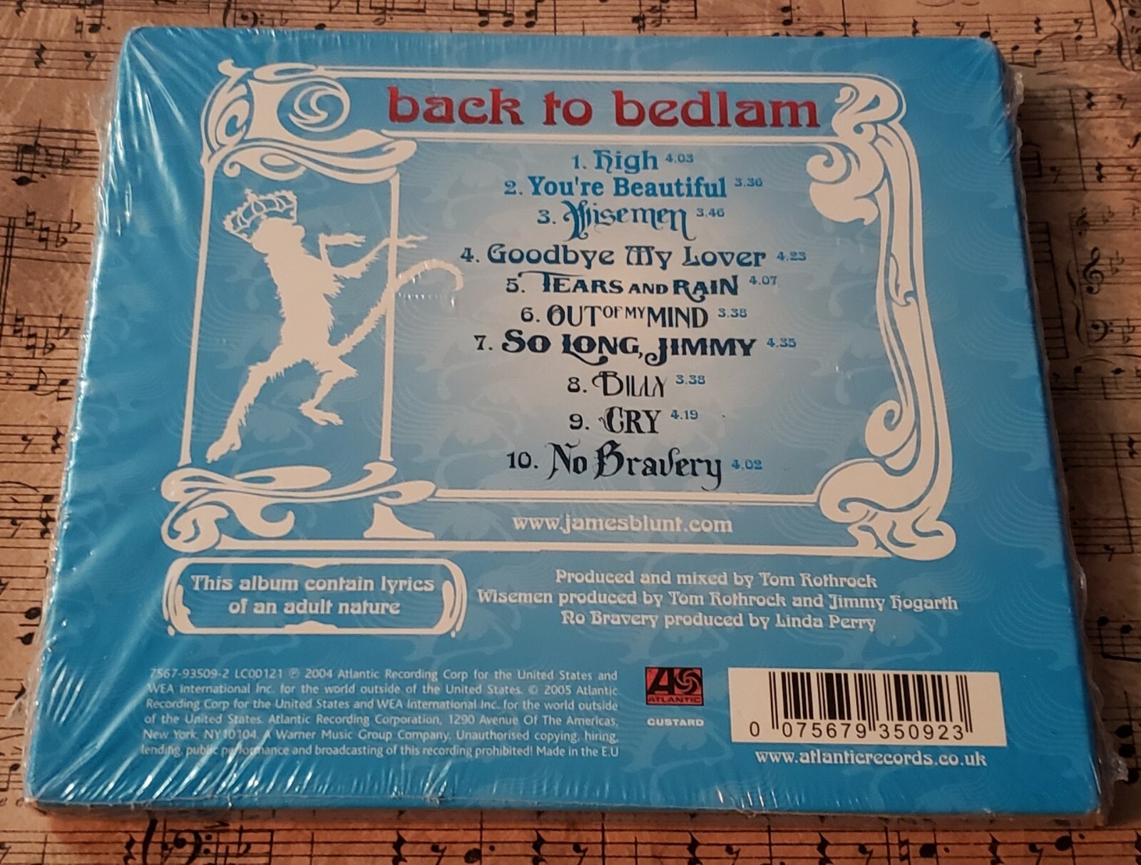 James Blunt - Back To Bedlam CD 2005 Brand New SEALED Made In The EU | eBay Australia
