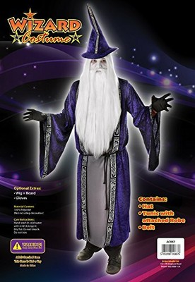 Adult Ghostly Wizard Costume Chest size | eBay Australia