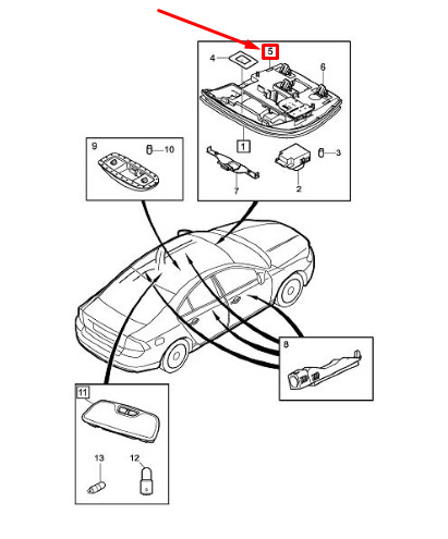 2010 Volvo S40 Front Roof Console Frame Trim OEM for sale online | eBay