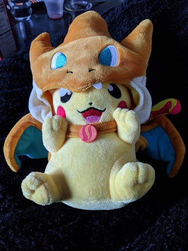 9'' Pokemon Pikachu With Charizard Hat Plush Soft Toy Stuffed Animal ...